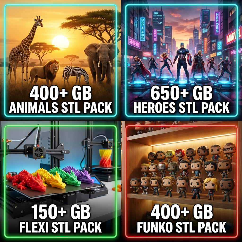 Complete 3D Print Library - Lifetime Access to 100,000+ Ready-to-Print ...