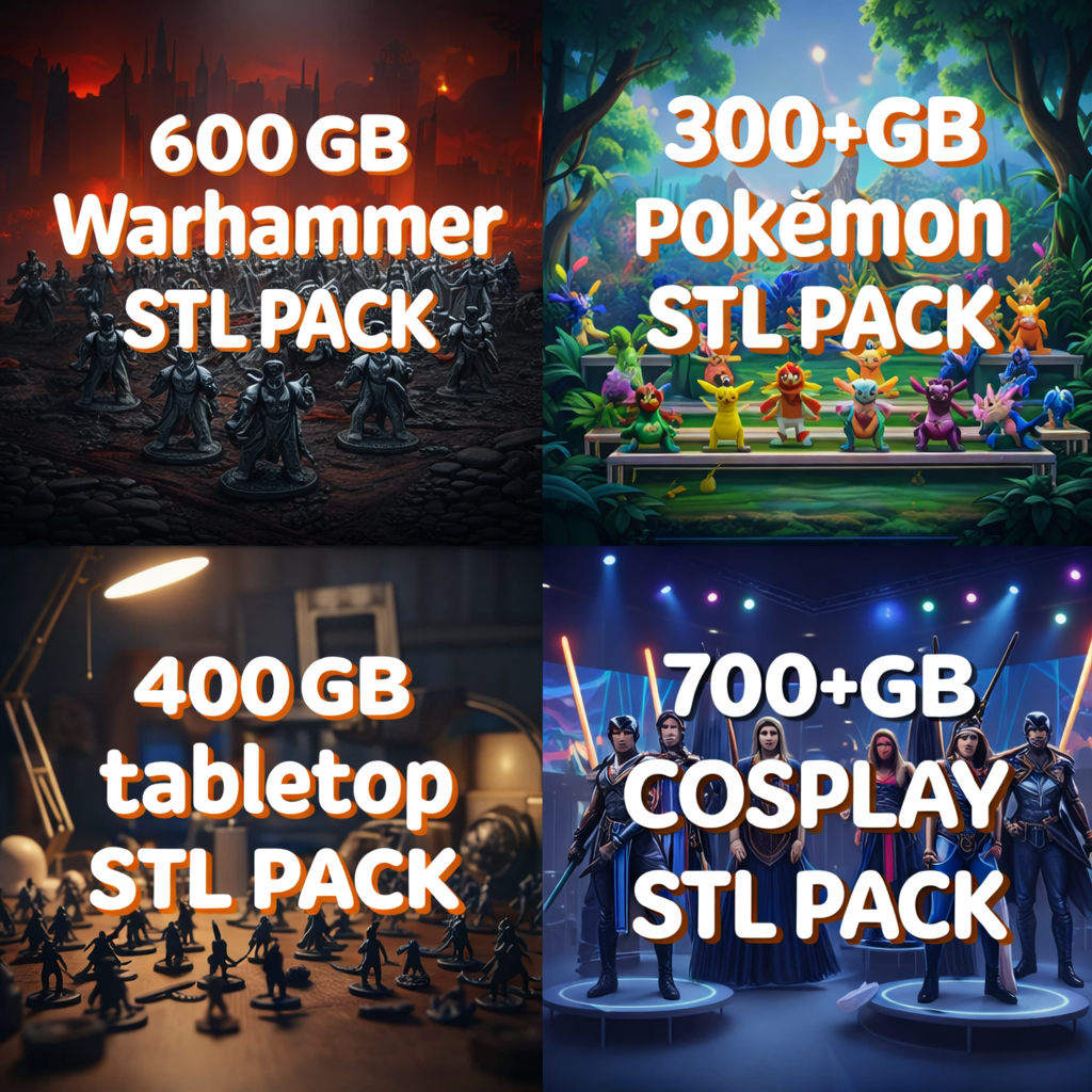 Complete 3D Print Library - Lifetime Access to 100,000+ Ready-to-Print ...