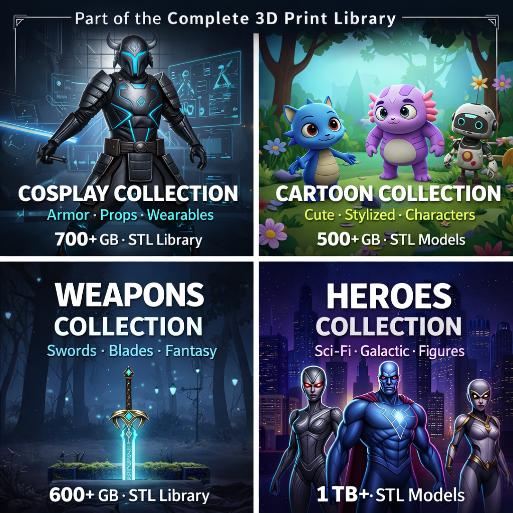 Complete 3D Print Library - Lifetime Access to 100,000+ Ready-to-Print ...